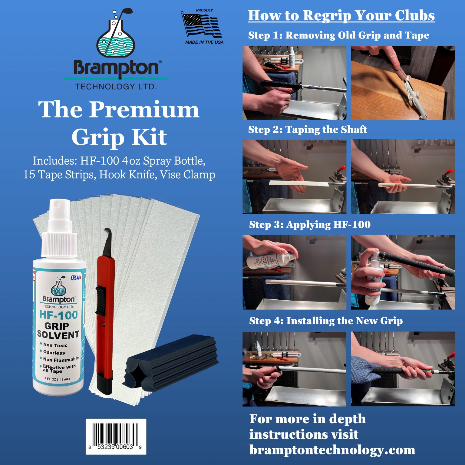 Golf Club Regripping Kits | Brampton Technology
